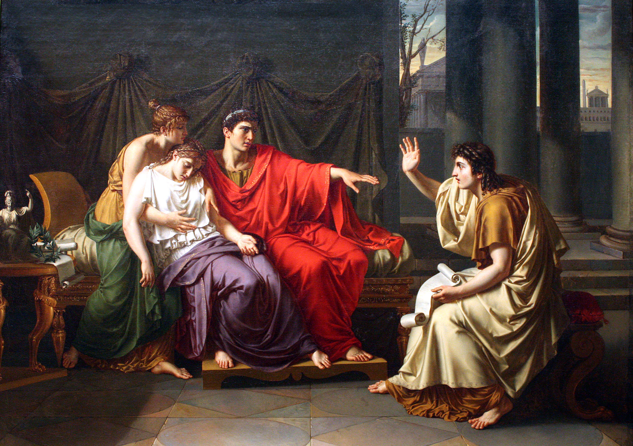 Virgil Reading The Aeneid To Augustus, Octavia, And Livia, Painted By ...