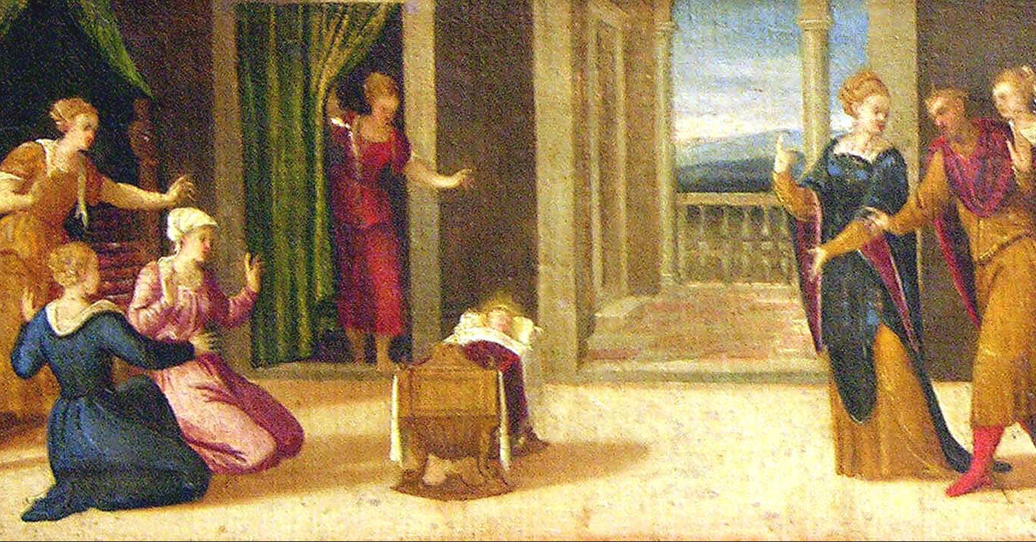 The Legend Of The Infant Servius Tullius, Painted By Bonifacio de' Pitati (Bonifacio Veronese, c ...