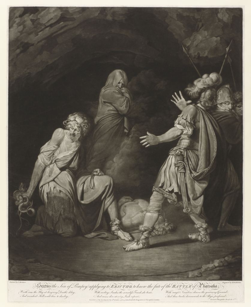 Sextus (The Son Of Pompey) Applying To Erictho, To Know The Fate Of The ...