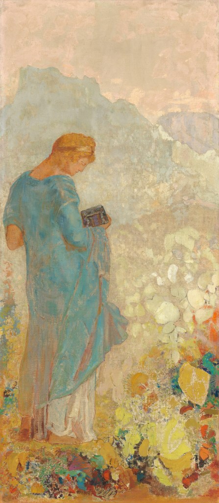 Pandora, Painted By Odilon Redon (c. 1840 - 1916) - The Historian's Hut