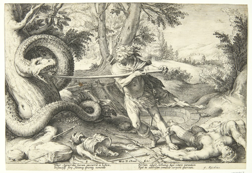 Cadmus Slaying The Dragon, By Hendrick Goltzius (c. 1558 – 1617) - The ...