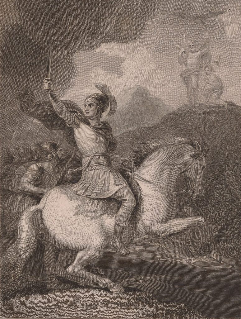 "The Columbiad"–Ceasar Passing the Rubicon, by Robert Hartley Cromek (c ...