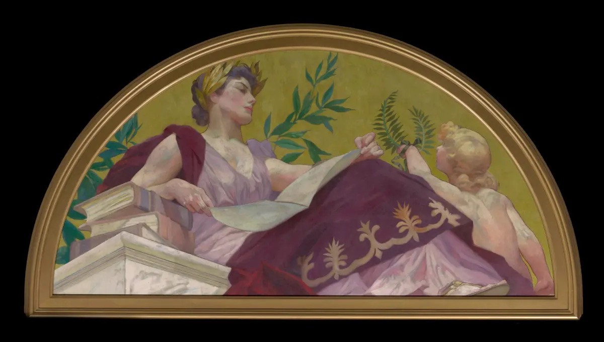 Muse of Literature, by Henry Siddons Mowbray (c. 1858–1928) - The ...
