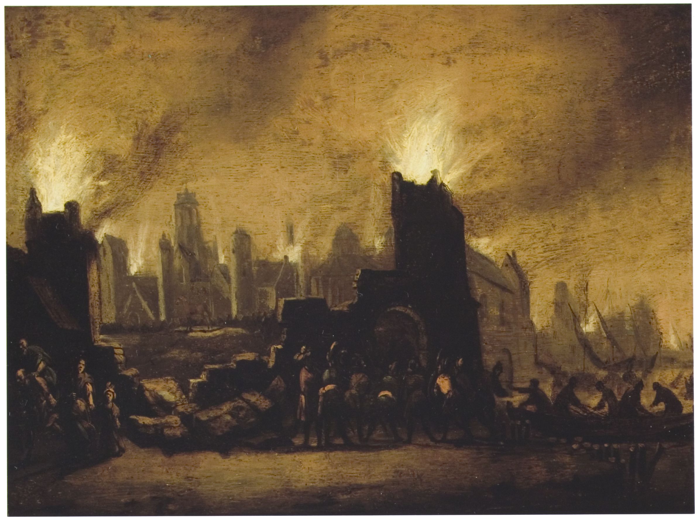 Aeneas Carrying His Father Anchises From Burning Troy, Attributed To ...