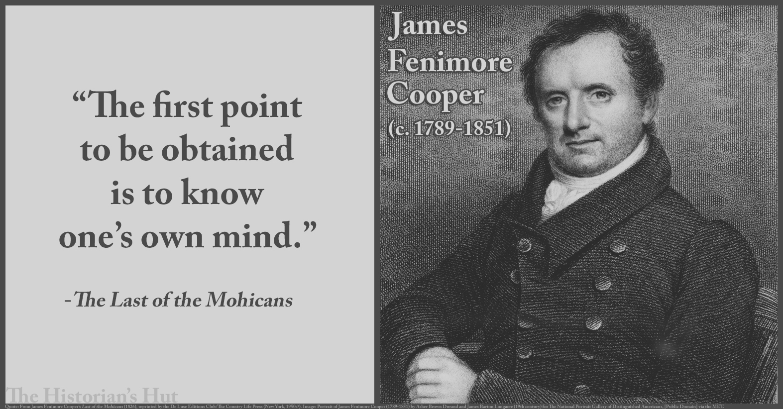 James Fenimore Cooper - The Historian's Hut